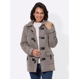 Steppjacke Casual Looks, Damen, Gr. 50, grau (taupe), 100% Polyester, Wattierung:100% Polyester, unifarben, Jacken Steppjacke