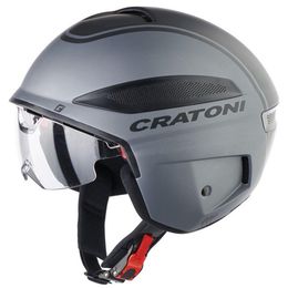 Fahrradhelm Cratoni "VIGOR" Gr. 60, grau (asphalt matt), Helme, 60/61 Kopfumfang: 60cm - 61cm, matt, Fahrradhelm