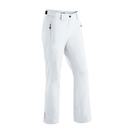 Skihose Maier Sports "Ronka", Damen, Gr. 42, Normalgr&ouml;&szlig;en, wei&szlig;, 100% Polyester, Hosen Skihose, Damen Schneehose, wind- und wasserdicht, 2 RV-Taschen, Regular Fit