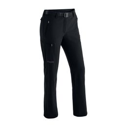 Funktionshose Maier Sports "Rechberg", Damen, Gr. 88, Langgr&ouml;&szlig;en, schwarz, 90% Polyamid, 10% Elasthan, Hosen Funktionshose, Damen Outdoorhose gef&uuml;ttert, Wanderhose mit 4 RV-Taschen, Regular Fit
