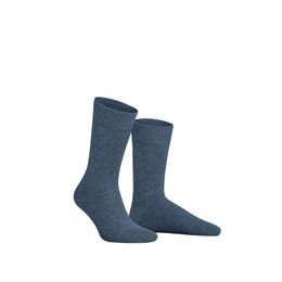 Socken Hudson "Socke Relax Cotton", Herren, Gr. 41-42, schwarz (marine, meliert 0387), Obermaterial: 97% Baumwolle CO. 3% Elasthan EL., Socken Socken