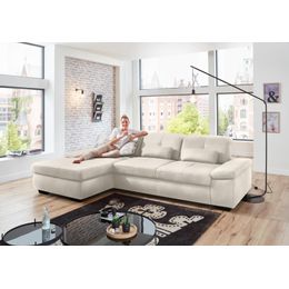 Ecksofa DIE PLANBAR "MP-IN16012 L-Form, mit Kaltschum-Polsterung", beige (natur), B:309cm H:85cm T:195cm, 85% Polyester;15% Nylon, Sofas, Ecksofa, inkl. Sitztiefenverstellung, wahlweise mit weiteren Funktionen
