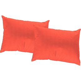 Dekokissen WIRTH "WIRTHNatur" Gr. 2, rot (rot, unifarben), B:50cm L:50cm, Baumwolle, Dekokissen_Sitzkissen_Kissenh&uuml;llen, Dekokissen, Kissenh&uuml;lle ohne F&uuml;llung, 2 St&uuml;ck