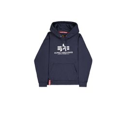 Hoodie Alpha Industries "Basic Hoodie BL", Damen, Gr. M, blau (navy), Obermaterial: 80% Baumwolle, 20% Polyester, regular fit, Sweatshirts Hoodie
