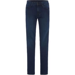 Slim-fit-Jeans Mustang "Rebecca", Damen, Gr. 34, L&auml;nge 30, blau (old stone used), Denim/Jeans, Obermaterial: 65% Baumwolle, 31% Polyester, 4% Elasthan, lang, Jeans Slim-fit-Jeans