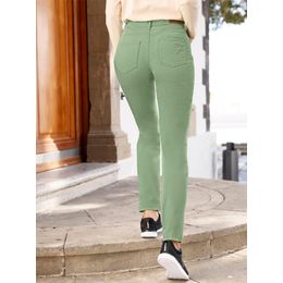 5-Pocket-Hose Casual Looks, Damen, Gr. 19, Kurzgr&ouml;&szlig;en, gr&uuml;n (eucalyptus), 97% Baumwolle, 3% Elasthan, unifarben, Hosen 5-Pocket-Hose