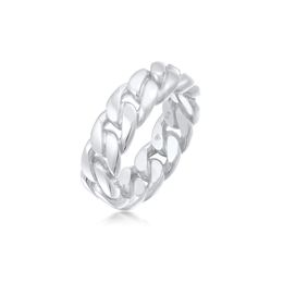 Silberring Elli "Ring Bandring Chunky Chain Glieder Trend 925 Silber" Gr. 62, silber, Fingerringe, Damen, 62, Silber 925 (Sterlingsilber), Silberring