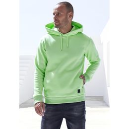Hoodie John Devin, Herren, Gr. S (44/46), gr&uuml;n (lime, gr&uuml;n), angeraute Sweatware, Obermaterial: 60% Baumwolle, 40% Polyester, unifarben, regular fit normal, Rundhals, angesetztes B&uuml;ndchen, Sweatshirts Hoodie, Langarm, Sweatshirt mit Rundhals und Kapuze, Baumwollmischung