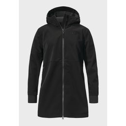 Sch&ouml;ffel Outdoorjacke SCH&Ouml;FFEL "Urban Softshell Jk Style Suavio WMS", Damen, Gr. 46, schwarz (9990, schwarz), Oberstoff: Aussenseite: 100% Polyester, Innenseite: 100% Polyester; (Membran: Thermoplastisches Polyurethan);, relaxed fit, hoch geschlossener Ausschnitt, Jacken Outdoorjacke