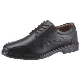 Schn&uuml;rschuh Josef Seibel "Alastair", Herren, Gr. 42, schwarz, Glattleder, unifarben, Schuhe Schn&uuml;rschuh, mit feinen Ziern&auml;hten, Freizeitschuh, Halbschuh, Schn&uuml;rschuh