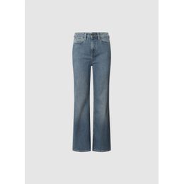 5-Pocket-Jeans Pepe Jeans "FLARE HW WILLA", Damen, Gr. 32, L&auml;nge 32, blau (dirty mid blau), Denim/Jeans, Obermaterial: 99% Baumwolle, 1% Elasthan, ausgestellt, Jeans 5-Pocket-Jeans, im Flared Fit