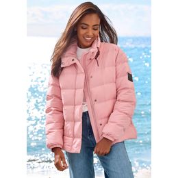 Steppjacke ELBSAND, Damen, Gr. M/38, rosa, Obermaterial: 100% Polyester. Futter: 100% Polyester. F&uuml;llung: 100% Polyester, Jacken Steppjacke, mit gro&szlig;em seitlichen Logo-Print