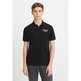 Jack & Jones Poloshirt JACK & JONES JUNIOR "JJMAKOTO POLO SS JNR", Jungen, Gr. 140, schwarz, Single Jersey, Obermaterial: 100% Baumwolle, bedruckt, regular fit, Shirts Poloshirt