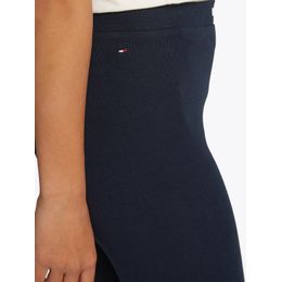 Radlerhose Tommy Hilfiger "ESSENTIAL LOGO CYCLING SHORT", M&auml;dchen, Gr. 92, N-Gr, blau (schwarz night navy), Jersey, Obermaterial: 78% Baumwolle, 18% Polyester, 4% Elasthan, unifarben, figurbetont kurz, Hosen Radlerhose, mit Logoschriftzug, in Minil&auml;nge