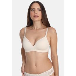 Sassa Mode Soft-BH SASSA "Classic Lace", Damen, Gr. 75, Cup C, lila (pearl), Obermaterial: 90% Polyamid, 10% Elasthan, unifarben, normal, BHs Soft-BH, mit Spitzeneinsatz