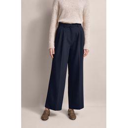 Stoffhose Bugatti, Damen, Gr. 36, Normalgr&ouml;&szlig;en, blau (marine), 71% Polyester, 22% Viskose, 7% Elasthan, unifarben, normal, Hosen Stoffhose, aus elastischer Viskose