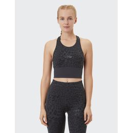 Sporttop Venice Beach "Bustier BUFFALO", Damen, Gr. L (42), braun (aop_dynamic leo), Obermaterial: 83% Polyester, 17% Elasthan, Tops Sporttop
