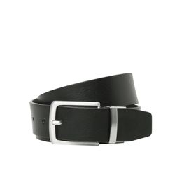 Jack & Jones Lederg&uuml;rtel JACK & JONES "JACRIO REVERSIBLE LEATHER BELT NOOS", Herren, Gr. 100, schwarz (schwarz detail:schwarz braun, reversible), Leder, unifarben, G&uuml;rtel Lederg&uuml;rtel