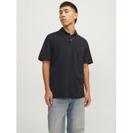 Jack & Jones Poloshirt JACK & JONES "JPRCCWILLIAM WASH SS POLO SN", Herren, Gr. S, schwarz, Jersey, Obermaterial: 100% Baumwolle, unifarben, regular fit, Shirts Poloshirt