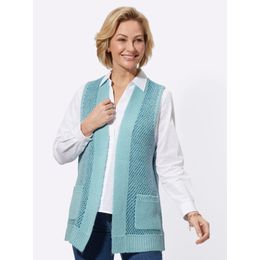Strickweste Classic Basics, Damen, Gr. 40, gr&uuml;n (mint, meliert), 100% Polyacryl, meliert, Westen Strickweste