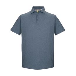 Poloshirt Killtec "KOS 82 MN PLSHRT", Herren, Gr. M, blau (nachtblau), Obermaterial: 65% Polyester, 30% Baumwolle, 5% Elasthan, ohne Ausschnitt, Shirts Poloshirt, Sportliches Herren Poloshirt mit Melange-Optik und Knopfleiste