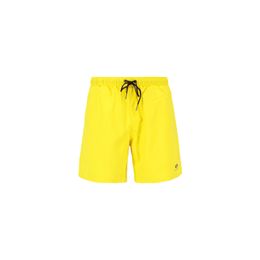 Shorts Alpha Industries "Basic Swim Short", Herren, Gr. XL, Normalgr&ouml;&szlig;en, gelb (empire gelb), Obermaterial: 100% Polyester, Futter: 100% Polyester, Hosen Shorts