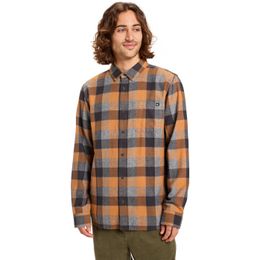 Langarmhemd Quiksilver "Motherfly Plaid", Herren, Gr. XXL, US-Gr&ouml;&szlig;en, almond motherfly check, Obermaterial: 100% Walkfrottier;, Hemden Langarmhemd