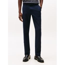 Chinohose Tommy Hilfiger "DENTON KNIT TECH", Herren, Gr. 33, L&auml;nge 32, blau (desert sky), Web, Obermaterial: 57% Elastomultiester, 43% Polyester, unifarben, straight fit normal, Hosen Chinohose, Straight Fit, Baumwollstretch