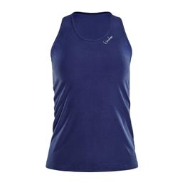 Tanktop WINSHAPE "AET124LS", Damen, Gr. XL, blau (dunkelblau), 85% Polyester, 15% Elasthan, Rundhals, Tops Tanktop, Functional Soft and Light