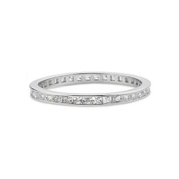 Fingerring Bruno Banani "Schmuck Geschenk Silber 925 Damenring Memoire Regenbogen" Gr. 53, silber (silberfarben, kristallwei&szlig;), Fingerringe, Damen, 53, Silber 925 (Sterlingsilber), 2,4mm, Fingerring, mit Zirkonia (synth.)