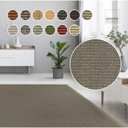 Sisalteppich Dekowe "Mara S2 mit Bord&uuml;re Spezial", grau (platin), B:80cm H:5mm L:200cm, Sisal, Teppiche, Sisalteppich, 100% Sisal, auch als L&auml;ufer, Wohnzimmer