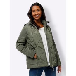 Steppjacke Heine, Damen, Gr. 46, gr&uuml;n (khaki), 100% Polyester, Wattierung:100% Polyester, unifarben, Jacken Steppjacke