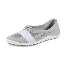 Barfu&szlig;schuh Leguano "STLYE PEAR", Damen, Gr. 42, grau (grau, wei&szlig;), Textil, Schuhe Barfu&szlig;schuh, Slipper, Freizeitschuh, Bequemschuh verst&auml;rkt das taktile Empfinden