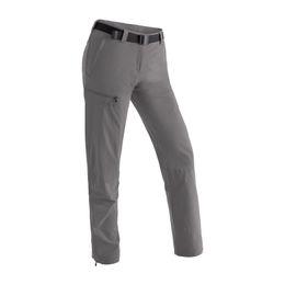 Funktionshose Maier Sports "Inara slim", Damen, Gr. 23, Kurzgr&ouml;&szlig;en, grau (mittelgrau), 90% Polyamid, 10% Elasthan, Hosen Funktionshose, Herren Wanderhose, atmungsaktive Outdoor-Hose, 4 Taschen, Slim Fit