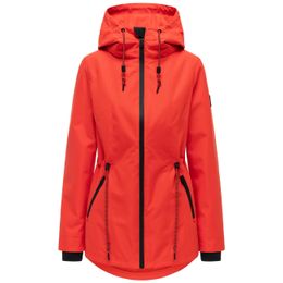 Outdoorjacke Navahoo "Outdoorjacke Blumentanz 14", Damen, Gr. L, orange (spicy orange), Obermaterial: 100% Polyester PES. Obermaterial: Futter: 100% Polyester PES., tailliert, hoch geschlossener Ausschnitt, &Auml;rmel ohne &Auml;rmelschlitz Rippb&uuml;ndchen, Jacken Outdoorjacke, &Uuml;bergangsjacke mit wasserdichtem Verschluss
