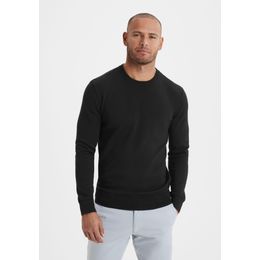 H.I.S. Strickpullover H.I.S, Herren, Gr. S (44/46), schwarz, Feinstrick, Obermaterial: 60% Baumwolle, 40% Polyester, meliert, regular fit normal, Rundhals, Strickb&uuml;ndchen, Pullover Strickpullover, Regular Fit, Langarm, Pullover aus Feinstrick, Baumwollmischung