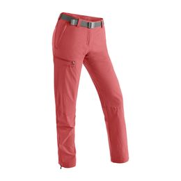 Funktionshose Maier Sports "Inara slim", Damen, Gr. 23, Kurzgr&ouml;&szlig;en, rot (karminrot), 90% Polyamid, 10% Elasthan, Hosen Funktionshose, Herren Wanderhose, atmungsaktive Outdoor-Hose, 4 Taschen, Slim Fit