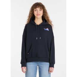 Kapuzensweatshirt Ragwear "PIRITA PP", Damen, Gr. XXL, navy, Sweatware, Obermaterial: 70% Baumwolle, 30% Polyester, unifarben, figurumspielend h&uuml;ftlang, Rundhals, Rippb&uuml;ndchen, Sweatshirts Kapuzensweatshirt