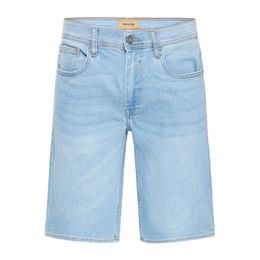 Shorts Blend "BHTWISTER SLM/REG DENIMSHORTS", Herren, Gr. L, N-Gr, denim light blau, Web, Obermaterial: 80% Baumwolle, 18% Polyester, 2% Elasthan, unifarben, regular fit, Hosen Shorts