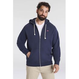 LEVI'S&reg; PLUS Kapuzensweatshirt LEVI'S PLUS, Herren, Gr. 4XL (72/74), blau, Frottee, Obermaterial: 100% Baumwolle, bedruckt, unifarben, l&auml;ssig geschnitten h&uuml;ftbedeckend, eingesetzt Rippb&uuml;ndchen, Sweatshirts Kapuzensweatshirt, mit dezentem Levi's Batwing Logo