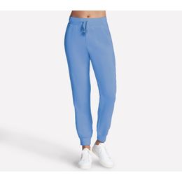 Jogginghose Skechers "SKECHLUXE ELEVATE JOGGER", Damen, Gr. L (42/44), N-Gr, blau dawn, Obermaterial: 53% Viskose, 39% Polyester, 8% Elasthan, Hosen Jogginghose
