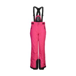 Skihose Killtec "KSW 198 GRLS SKI PNTS", M&auml;dchen, Gr. 128, Normalgr&ouml;&szlig;en, rosa (fuchsia), Obermaterial: 100% Polyester;Futter: 100% Polyester;F&uuml;llung: 100% Polyester, Hosen Skihose, Wasserdichte Skihose mit abnehmbaren Tr&auml;gern und verstellbarer Taille