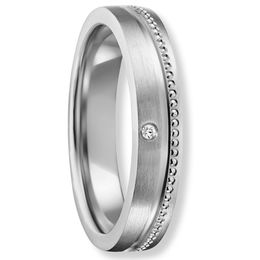 Silberring ONE ELEMENT "Zirkonia Freundschaft Partner Ring aus 925 Silber" Gr. 52, silber, Fingerringe, Damen, 52,mit Zirkonia, Silber 925 (Sterlingsilber), Silberring