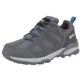 Wanderschuh Jack Wolfskin "TRAIL HIKER TEXAPORE LOW W", Damen, Gr. 39, grau (grau, mint), Leder, Textil, Schuhe Wanderschuh, wasserdicht, Trekkingschuh