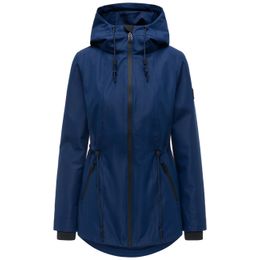 Outdoorjacke Navahoo "Outdoorjacke Blumentanz 14", Damen, Gr. M, blau (navy), Obermaterial: 100% Polyester PES. Obermaterial: Futter: 100% Polyester PES., tailliert, hoch geschlossener Ausschnitt, &Auml;rmel ohne &Auml;rmelschlitz Rippb&uuml;ndchen, Jacken Outdoorjacke, &Uuml;bergangsjacke mit wasserdichtem Verschluss