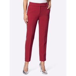 Webhose Lady, Damen, Gr. 44, Normalgr&ouml;&szlig;en, rot (kirsche), 77% Polyester, 20% Viskose, 3% Elasthan, unifarben, Hosen Webhose