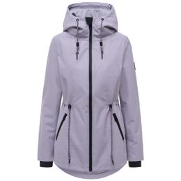 Outdoorjacke Navahoo "Outdoorjacke Blumentanz 14", Damen, Gr. 3XL, lila (powder lila), Obermaterial: 100% Polyester PES. Obermaterial: Futter: 100% Polyester PES., tailliert, hoch geschlossener Ausschnitt, &Auml;rmel ohne &Auml;rmelschlitz Rippb&uuml;ndchen, Jacken Outdoorjacke, &Uuml;bergangsjacke mit wasserdichtem Verschluss