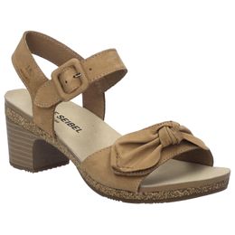 Sandale Josef Seibel "Grace 11", Damen, Gr. 38, braun, Leder, Schuhe Sandale, mit Blockabsatz