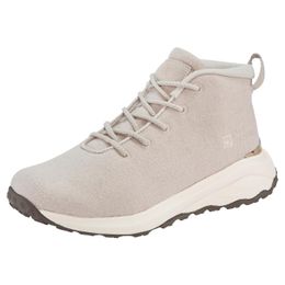 Schn&uuml;rboots Jack Wolfskin "CAMPFIRE WOOL MID W", Damen, Gr. 43, grau (dusty grau), Wolle, Schuhe Schn&uuml;rboots, Winterschuhe, Winterboots, Sneakerboots