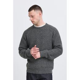 Strickpullover Blend "BHDEXTER CREW", Herren, Gr. XL, iron gate, Strick, Obermaterial: 84% Polyester, 10% Wolle, 6% Nylon, unifarben, regular fit, Rippstrickb&uuml;ndchen, Pullover Strickpullover